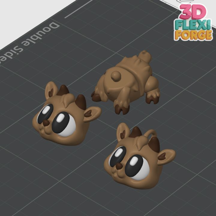 3D Printable Flexi Cute Goat Print-in-place by 3D FLEXI FORGE